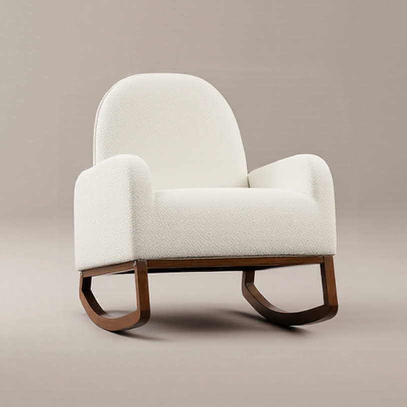 Flow Bouclé Rocking Chair – Cozy Modern Rocker – Cozy Furniture & Lifestyle